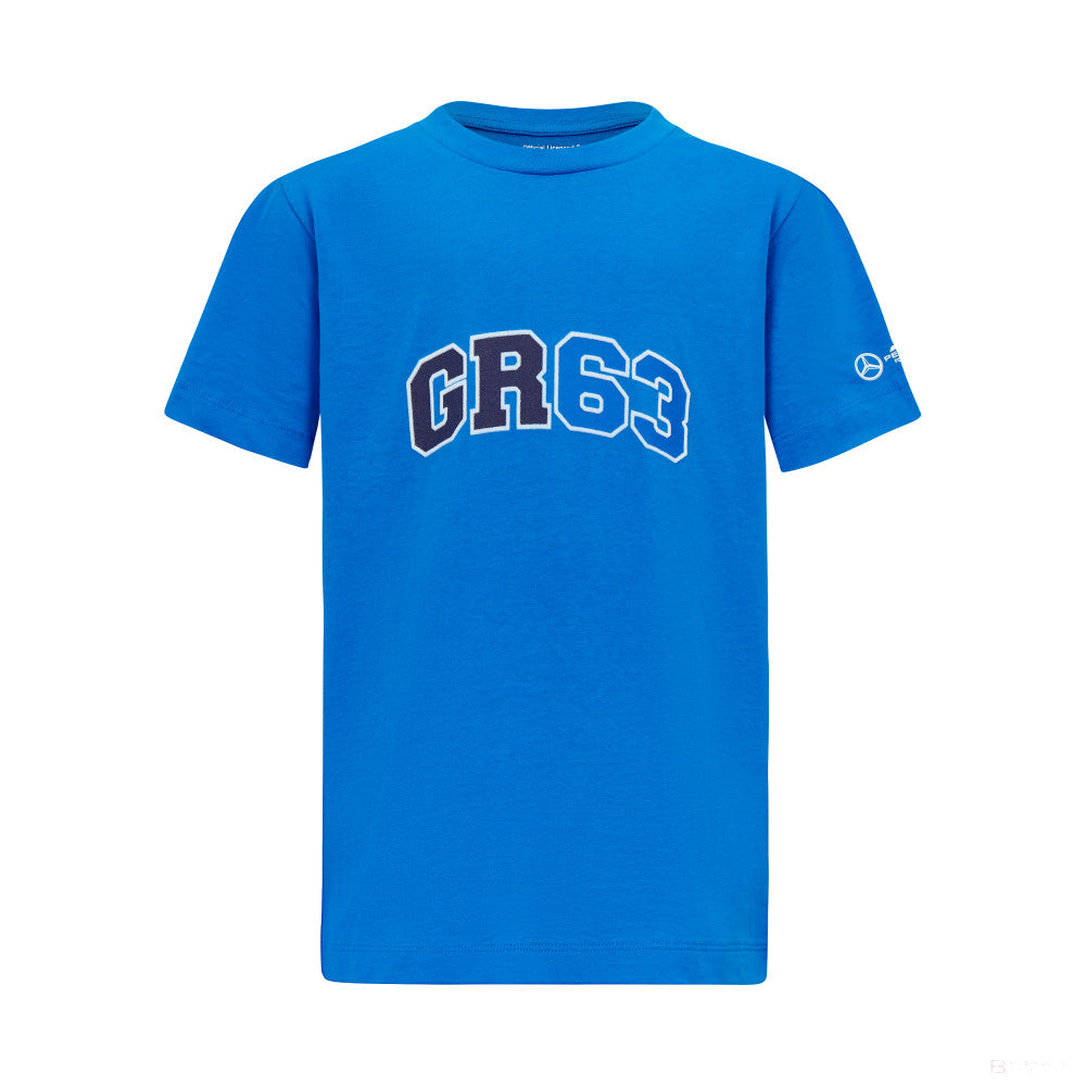 Mercedes Kids George Russell Logo Tee, Blue – FansBRANDS® - COM