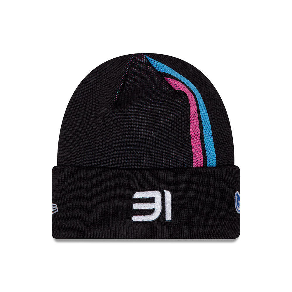 Alpine cap, New Era, Esteban Ocon, beanie, Kids, black, 2024 ...